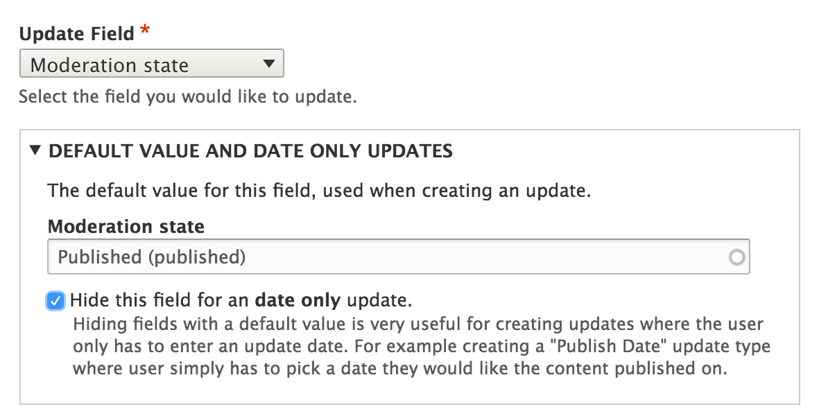 Moderation state default value doesn't appear to be saving when using Workbench and Scheduled ...